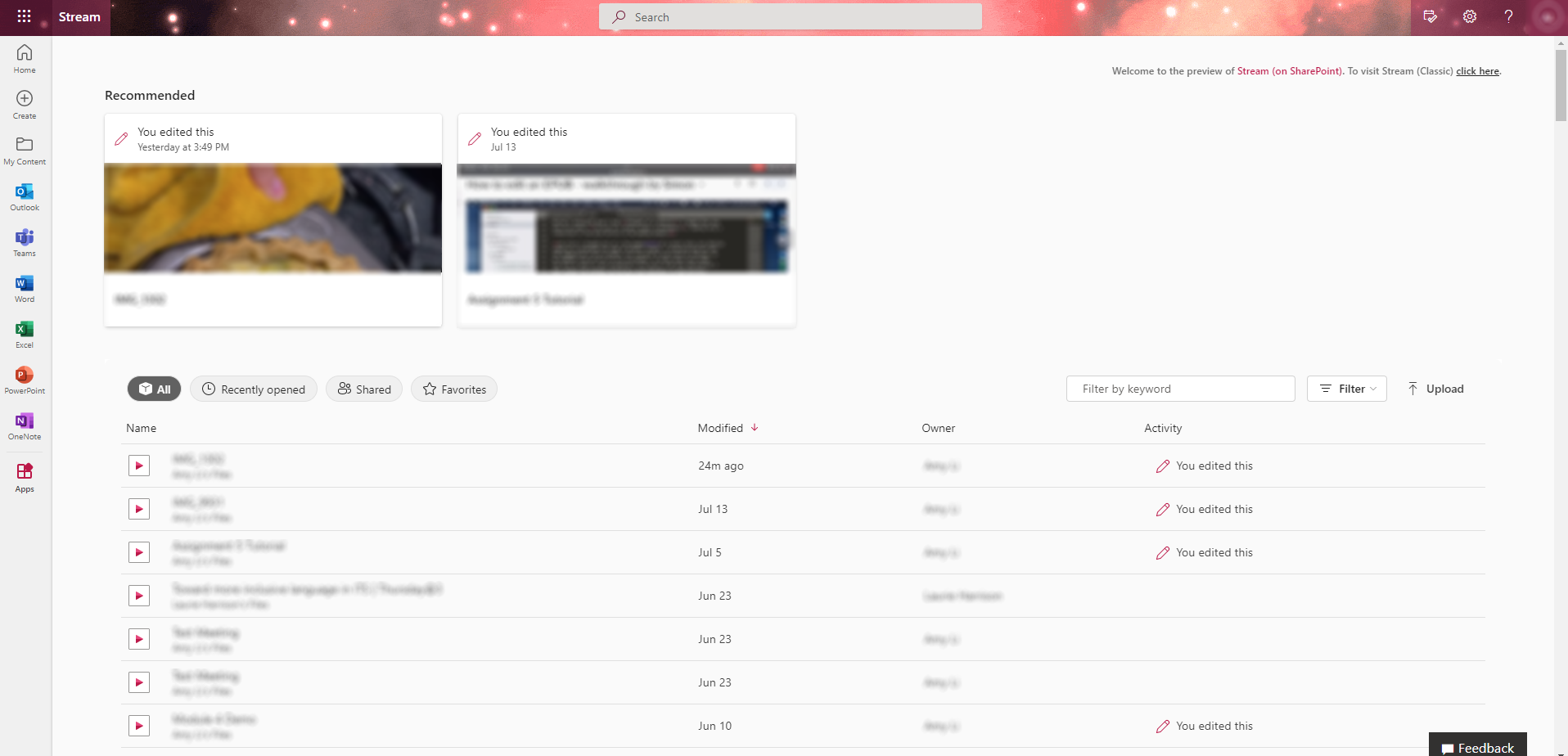 External IT Knowledge - Microsoft Stream (Classic) vs Stream (on ...